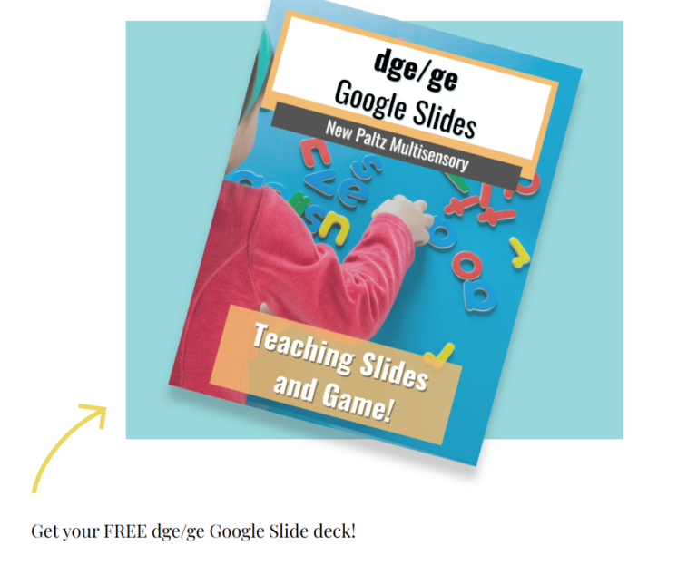 The ge and dge spelling rule » New Paltz Multisensory