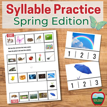 Spring Syllable Counting Practice Activities | Phonological Awareness ...