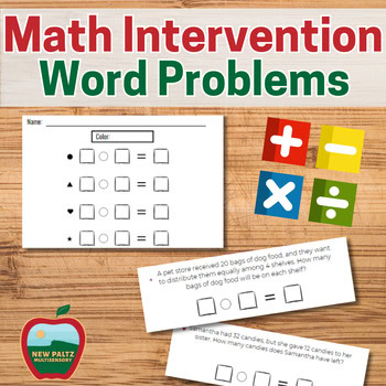 Math Intervention Word Problems Addition, Subtraction, Multiplication ...