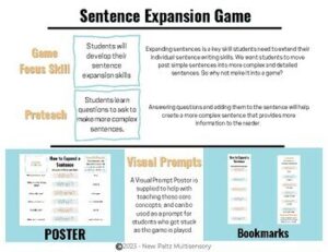 Expanding Sentences Game » New Paltz Multisensory