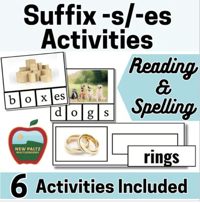 Suffix -s/-es Matching Activities | Plural Nouns Practice » New Paltz ...