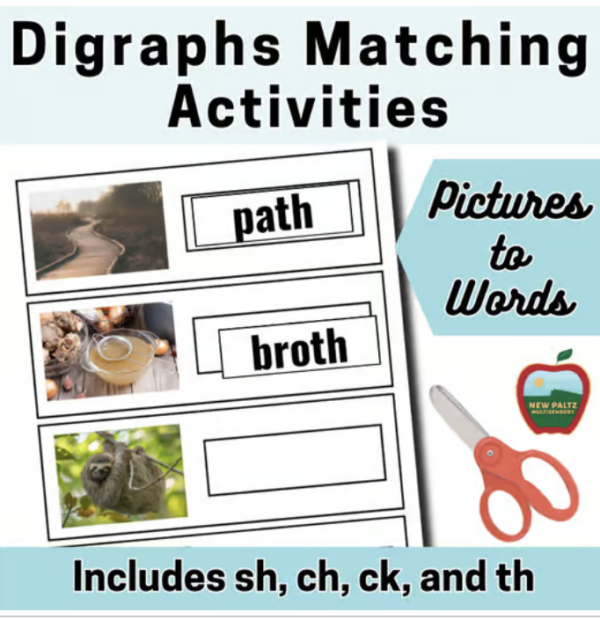 Digraphs Matching Activities | Hands-On Phonics Practice for sh, ch, ck ...