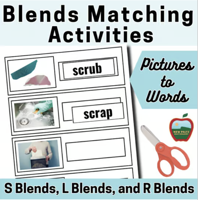 Blends Matching Activities | S, R, L Blends + Mixed Phonics Practice ...