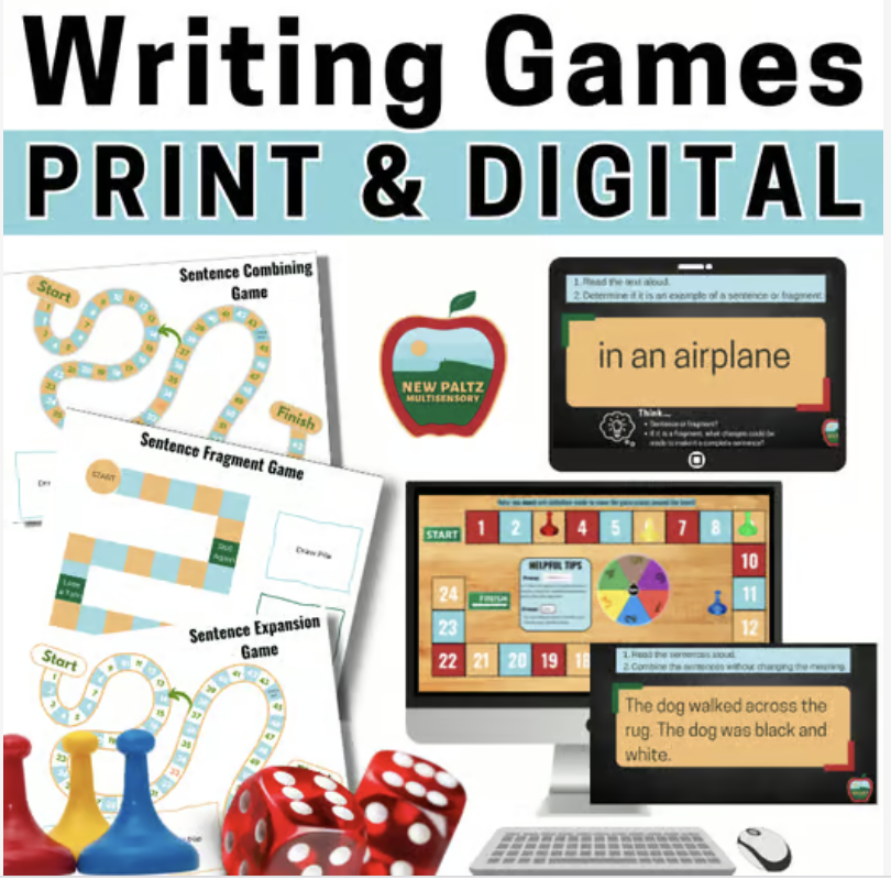 Writing Skills Board Game BUNDLE (Digital + Printable) » New Paltz ...